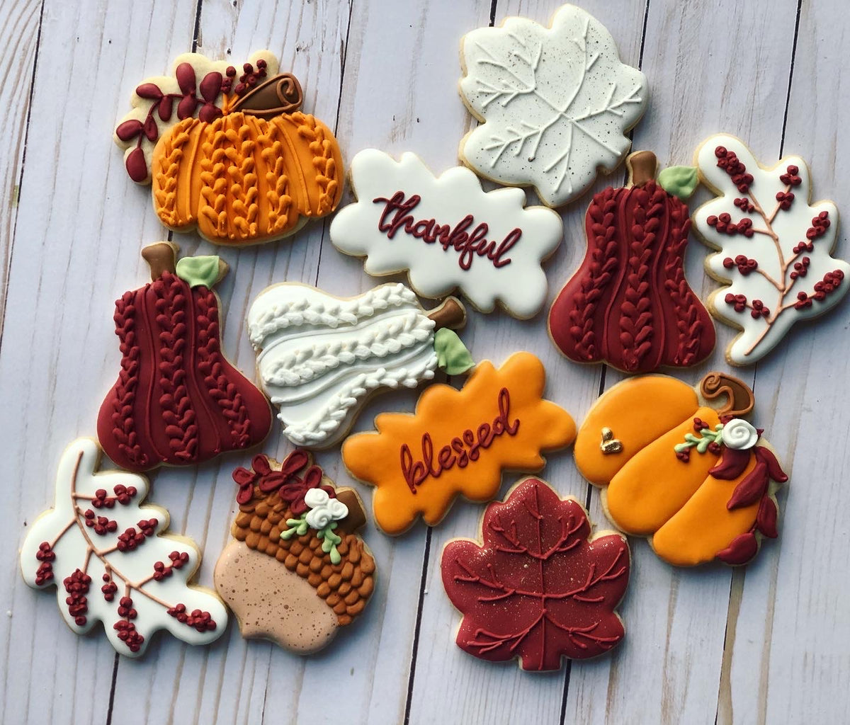 Thanksgiving Fall pumpkin theme Cookies – Luli Sweet Shop