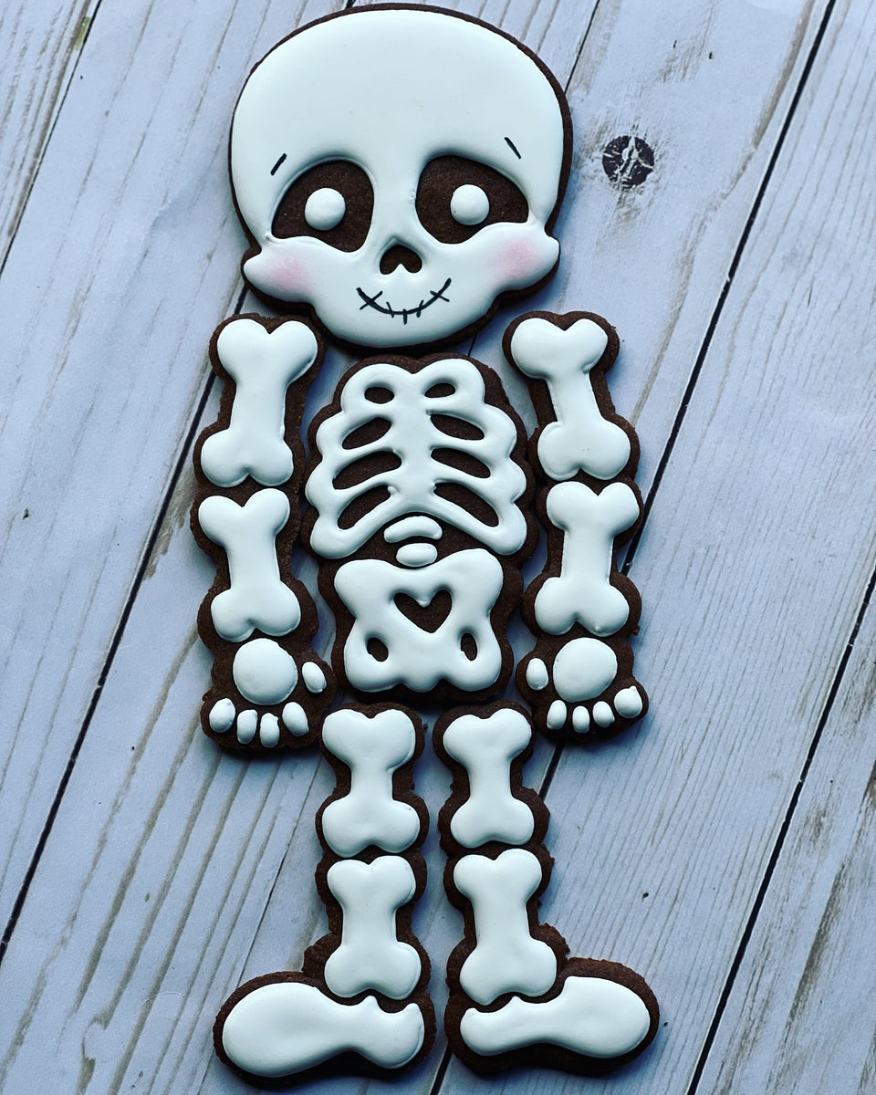 Halloween skeleton sugar Cookies- Chocolate mocha flavor – Luli Sweet Shop