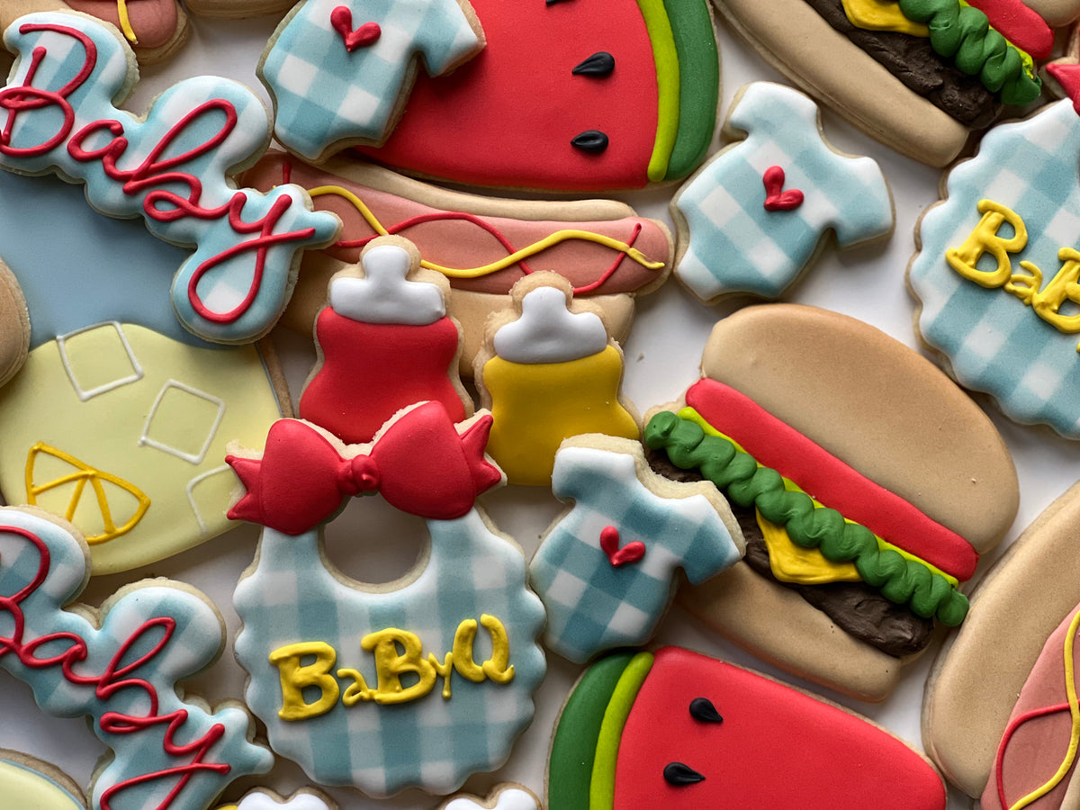 BBQ Baby shower cookies – Luli Sweet Shop