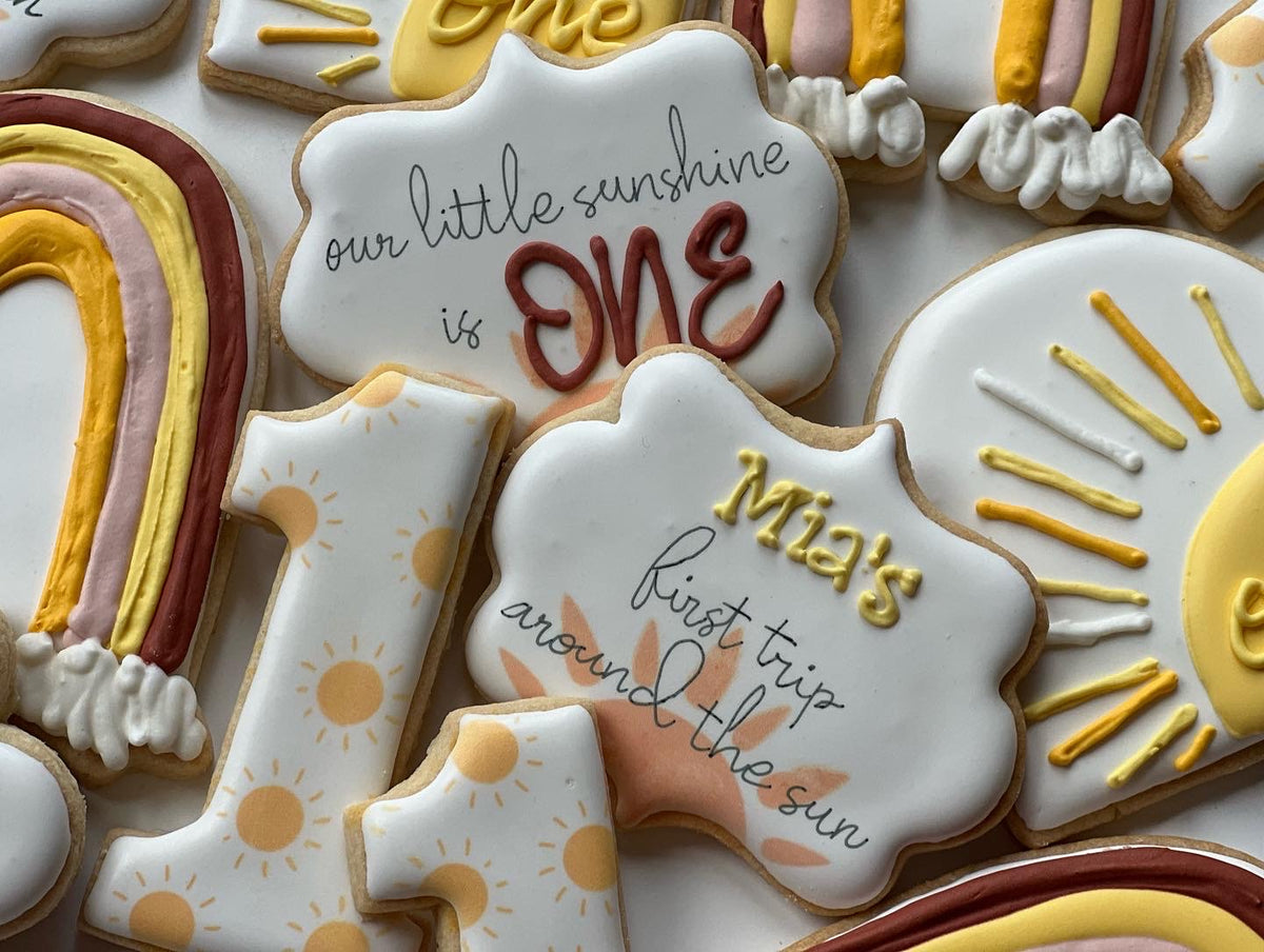 One year old Sun Theme Cookies – Luli Sweet Shop