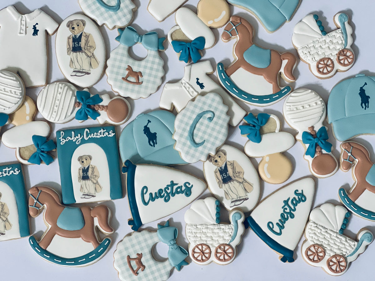 Baby Polo Bear theme cookies – Luli Sweet Shop