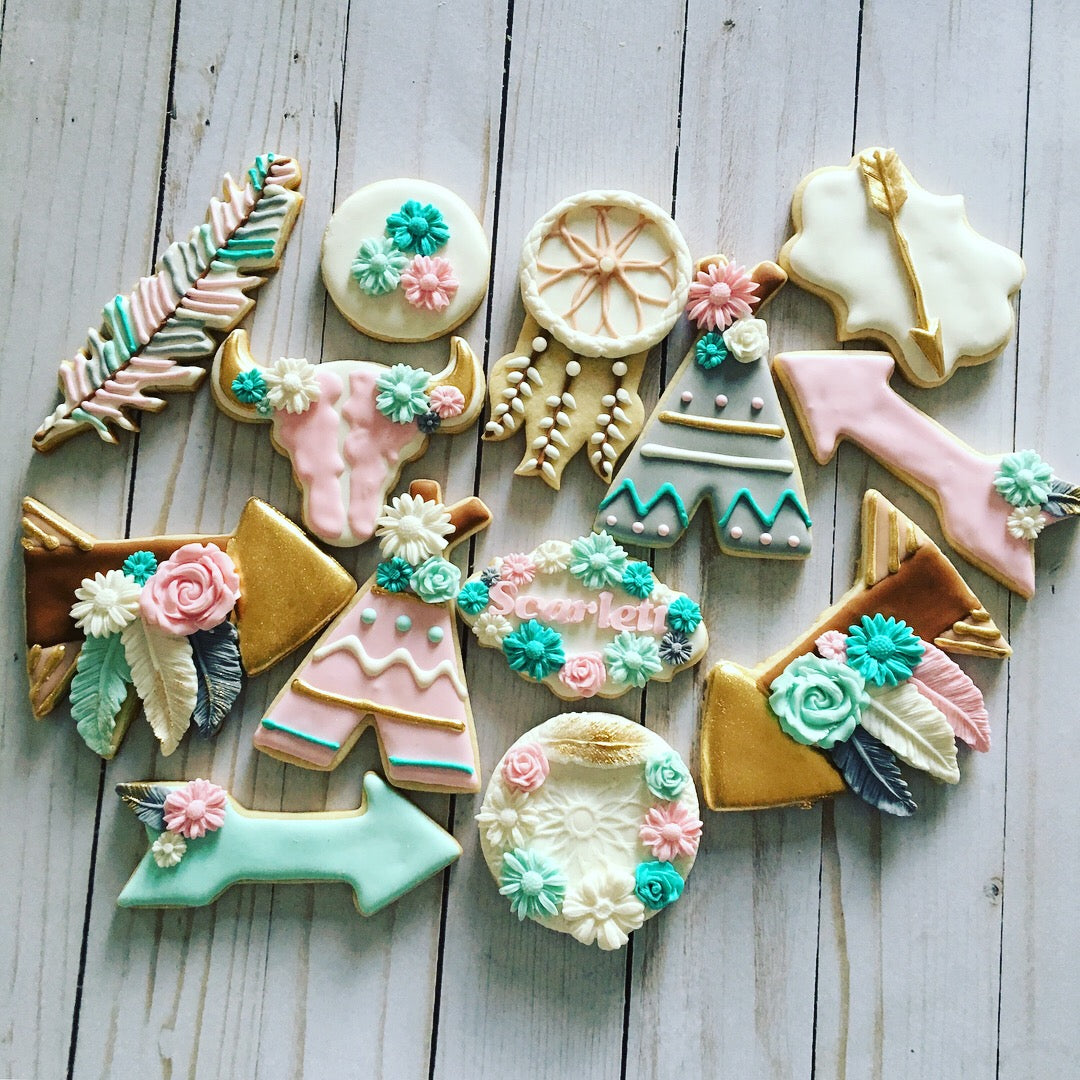 Boho Theme Cookies – Luli Sweet Shop