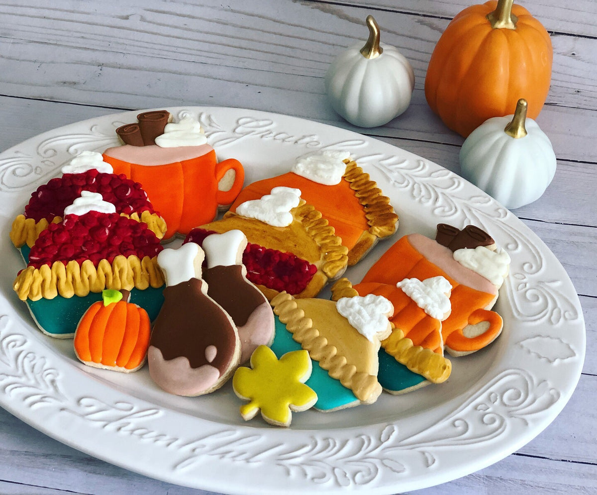 Thanksgiving food theme Cookies – Luli Sweet Shop
