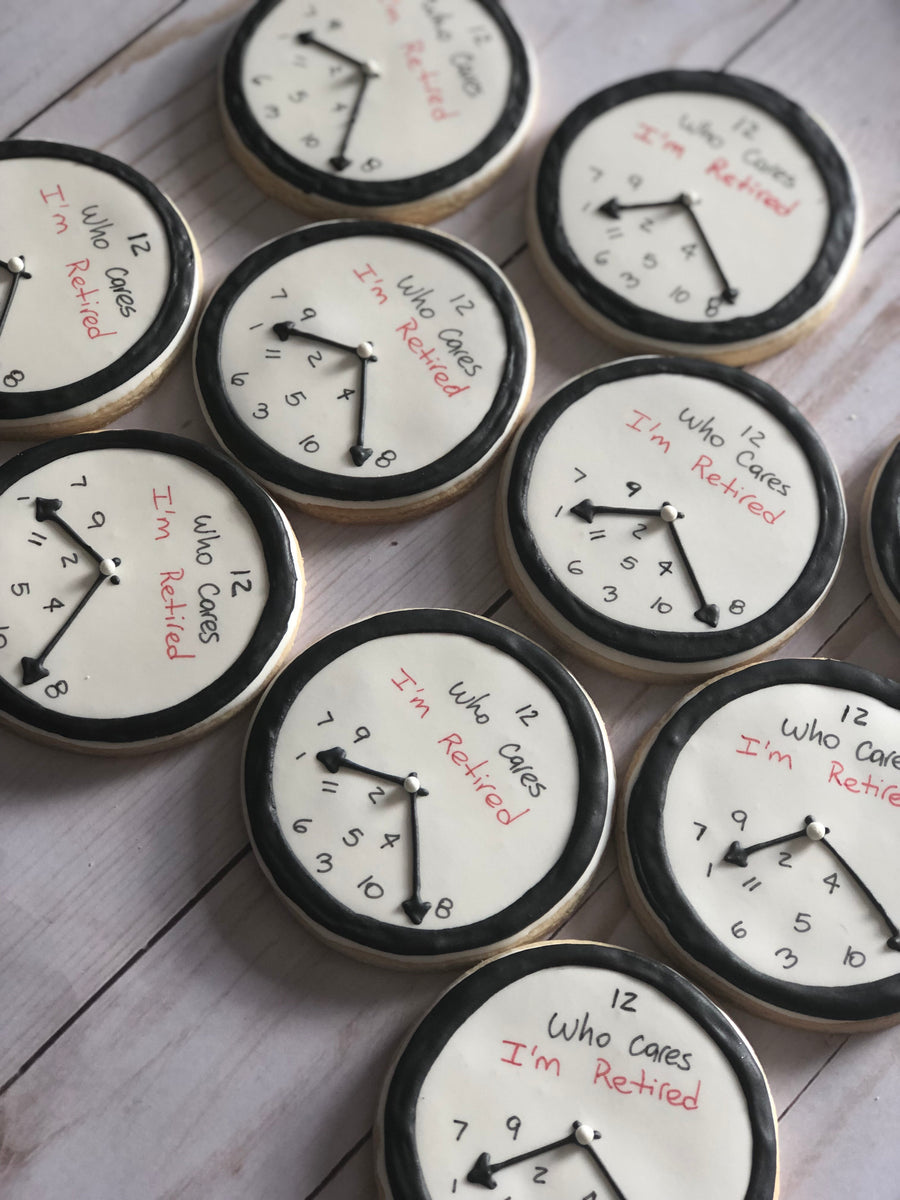 Retirement theme Cookies – Luli Sweet Shop