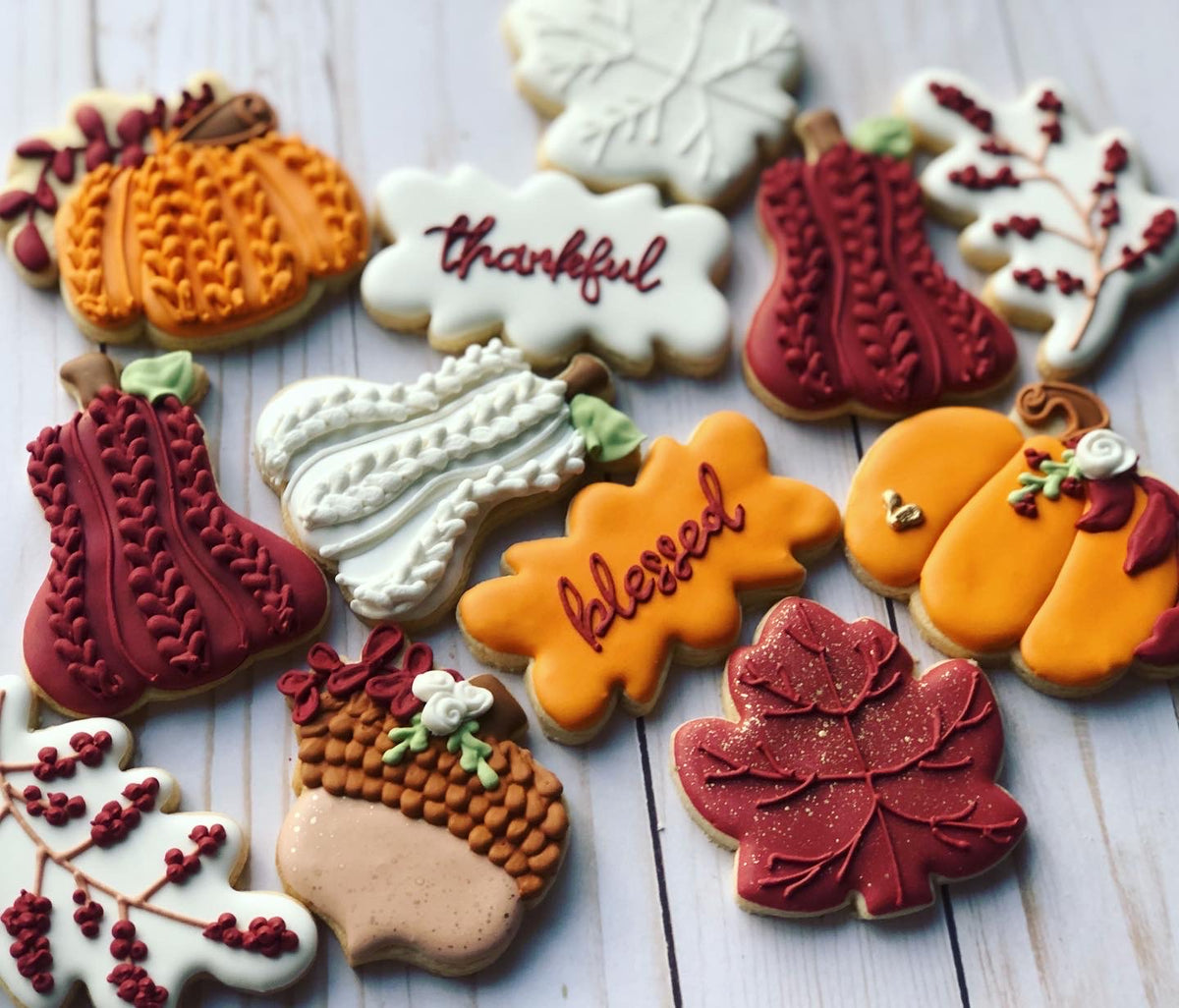Thanksgiving Fall pumpkin theme Cookies – Luli Sweet Shop