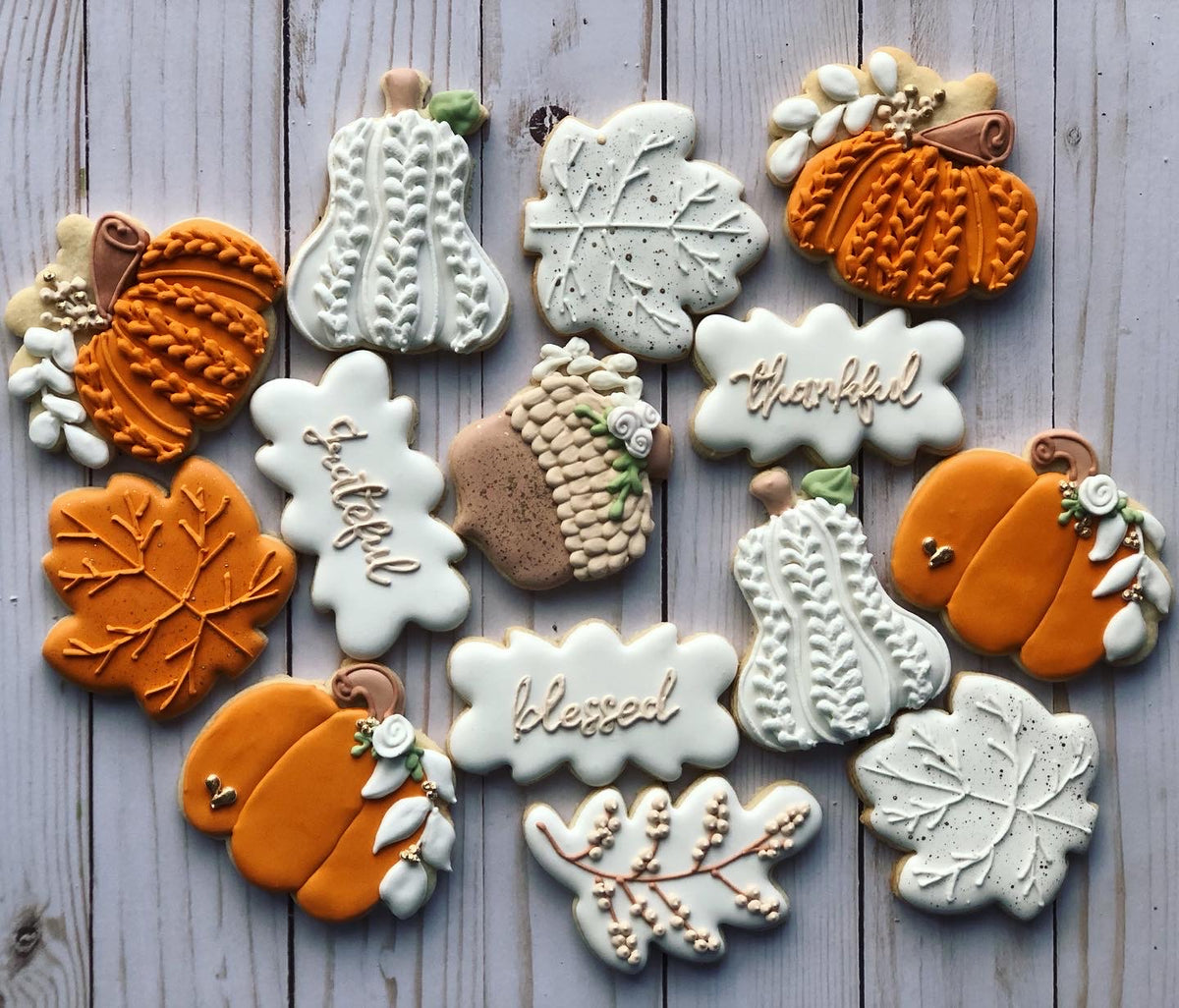 Thanksgiving Pumpkin theme Cookies – Luli Sweet Shop