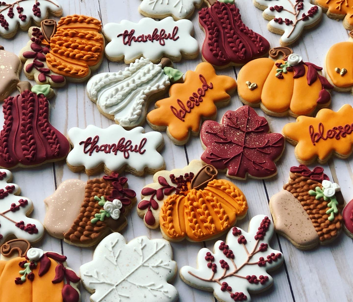 Thanksgiving Fall pumpkin theme Cookies – Luli Sweet Shop