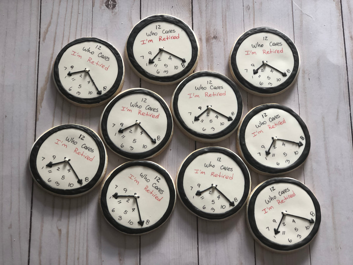 Retirement theme Cookies – Luli Sweet Shop