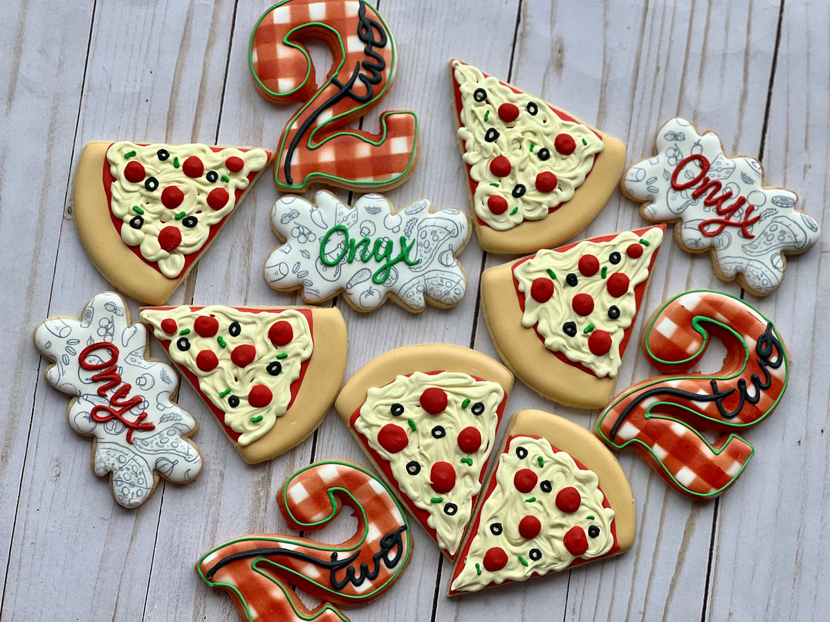 Pizza Party Theme Cookies – Luli Sweet Shop