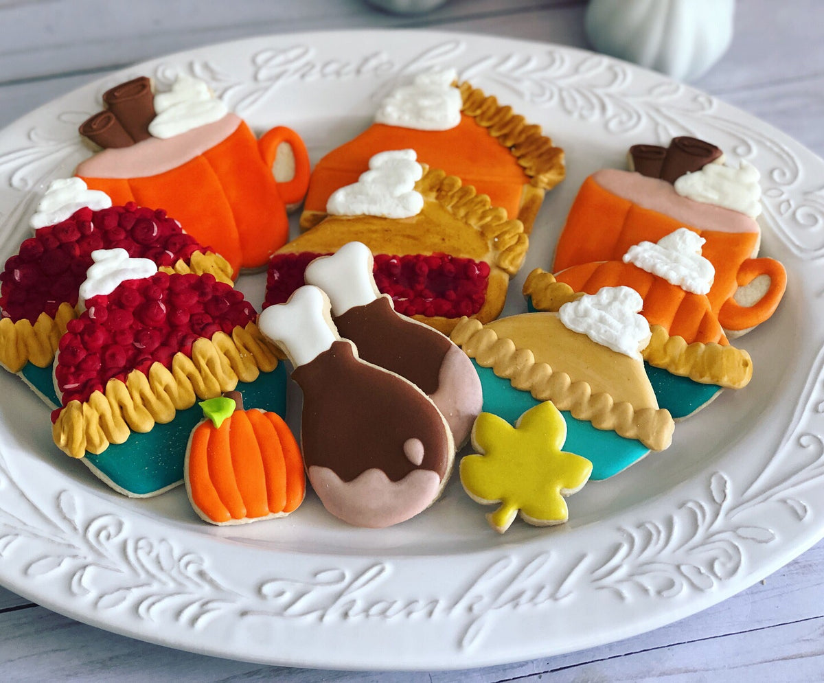 Thanksgiving food theme Cookies – Luli Sweet Shop