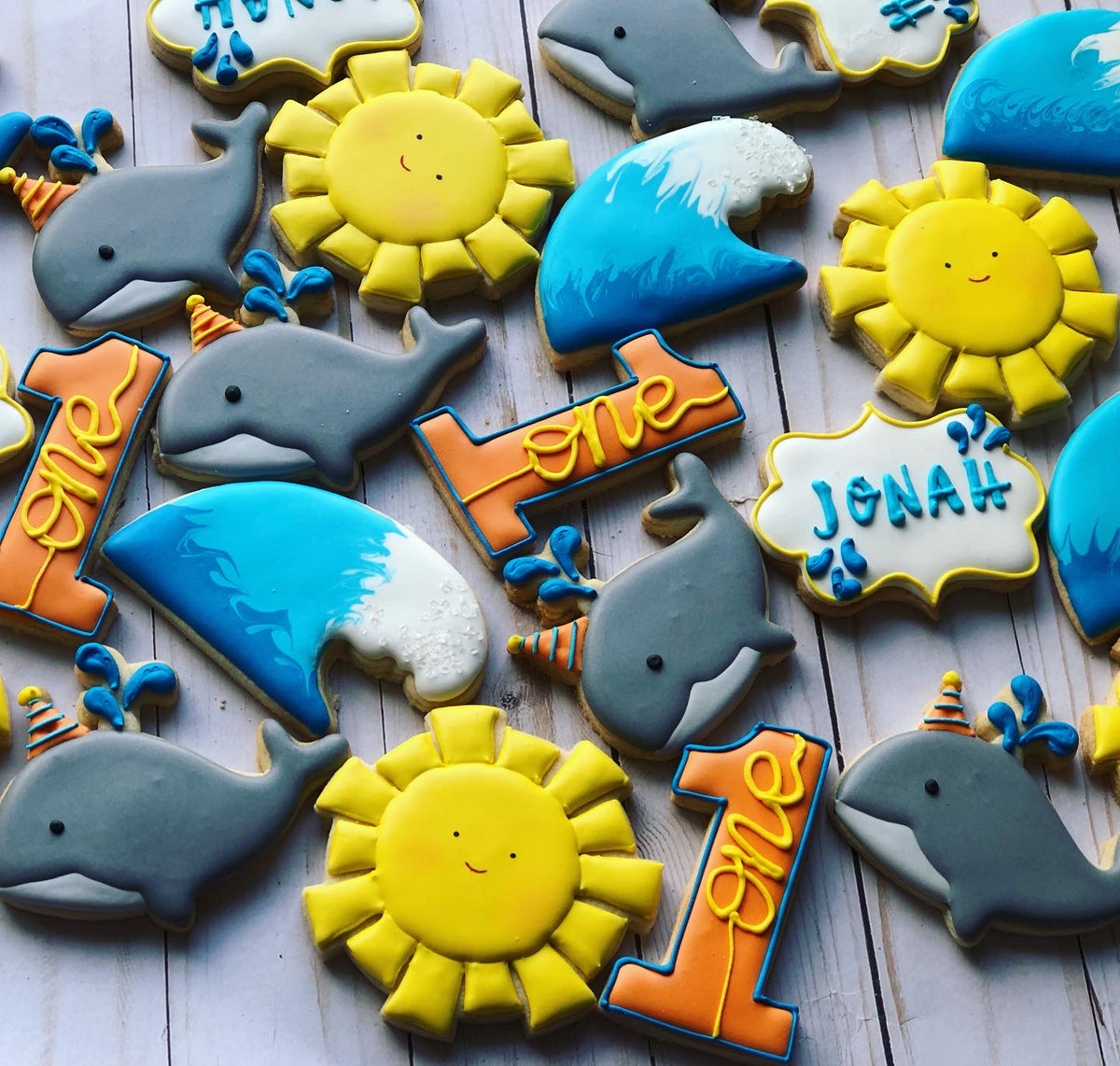 Whale and waves Cookies – Luli Sweet Shop